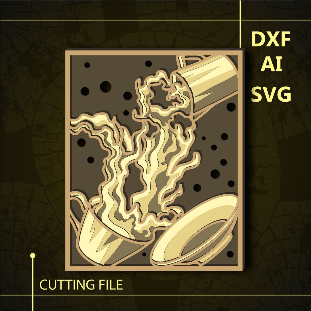 Coffee Multilayer SVG/ Coffee CNC File/ Cricut File Cutting File Svg ...