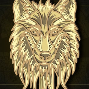 Wolf Multilayer SVG/ Wolf CNC File/ Cricut File / Cutting File Svg ...