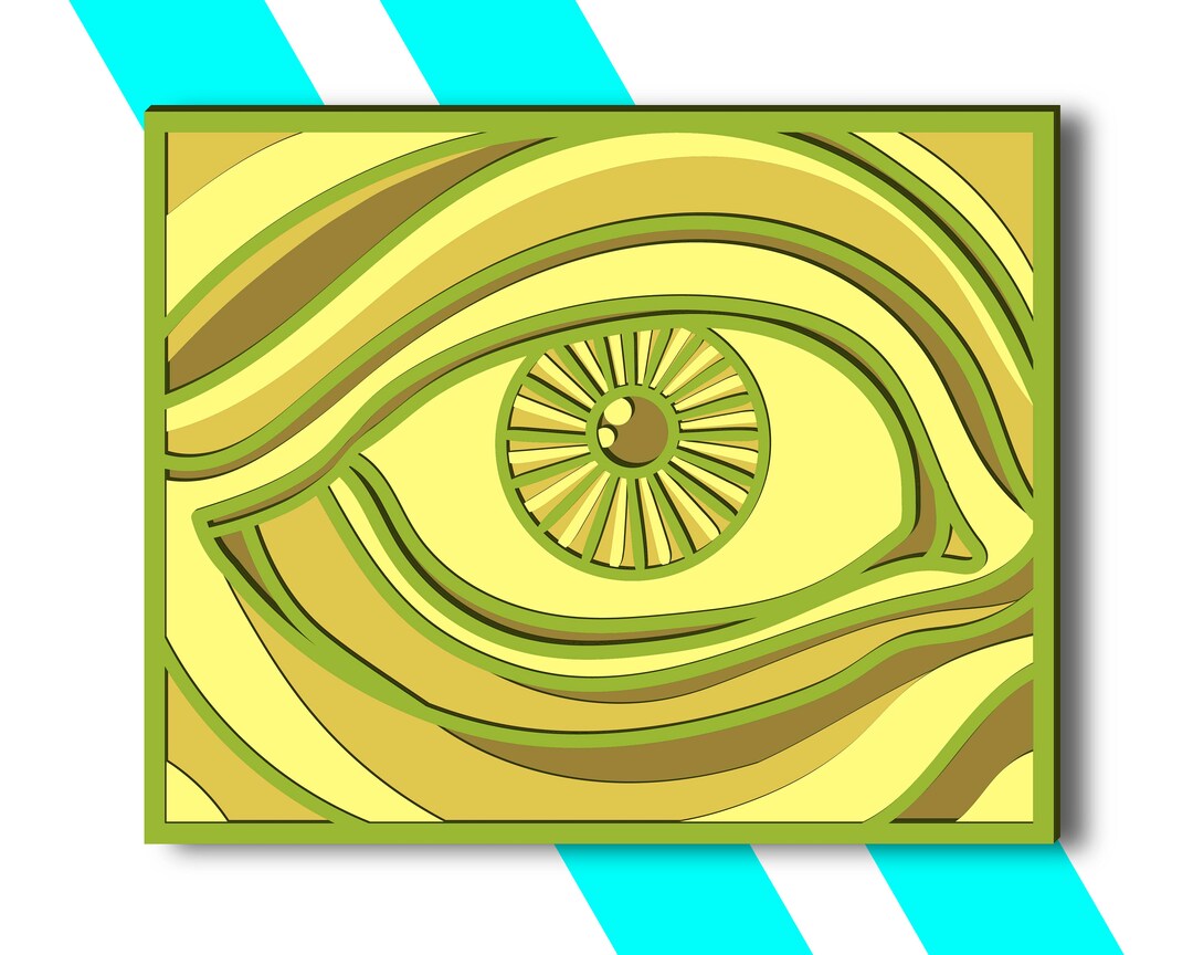 Oeil multicouche SVG/ Eye CNC/ svg multicouche/ Fichier de coupe svg ...