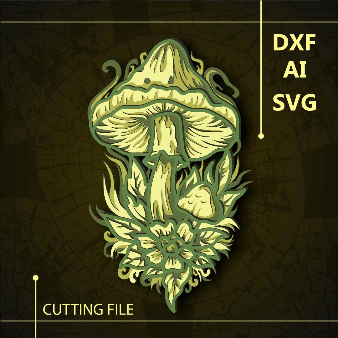 Mushrooms Multilayer SVG. CNC. Cricut. Paper Cutting. Laser Cut File ...