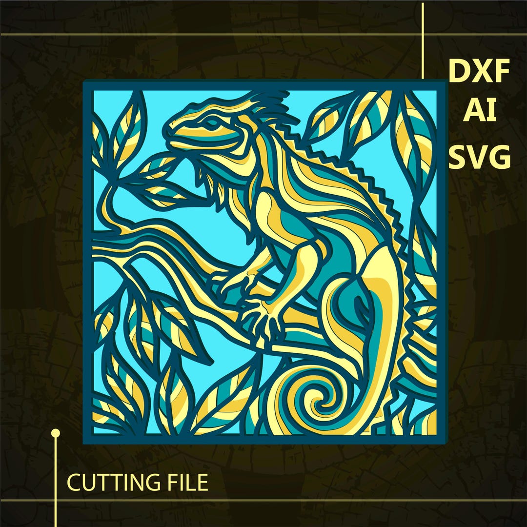 Iguana Multilayer SVG/ Iguana CNC File/ Cricut File / Cutting File Svg ...