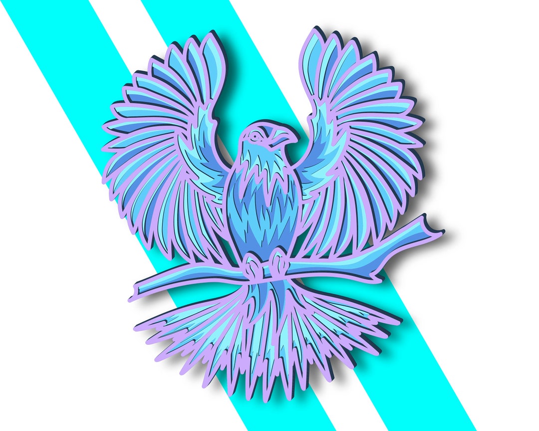 Bird Mandala SVG/ Bird CNC/ Multilayer Svg/ Cutting File Svg/ Paper Cut ...
