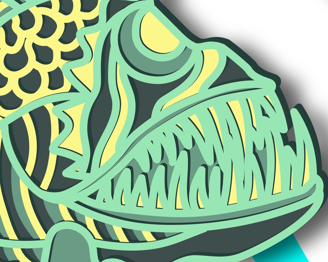 Angler Fish Multilayer SVG/ Angler Fish CNC/ Multilayer Svg/ - Etsy