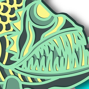 Angler Fish Multilayer SVG/ Angler Fish CNC/ Multilayer Svg/ Cutting ...