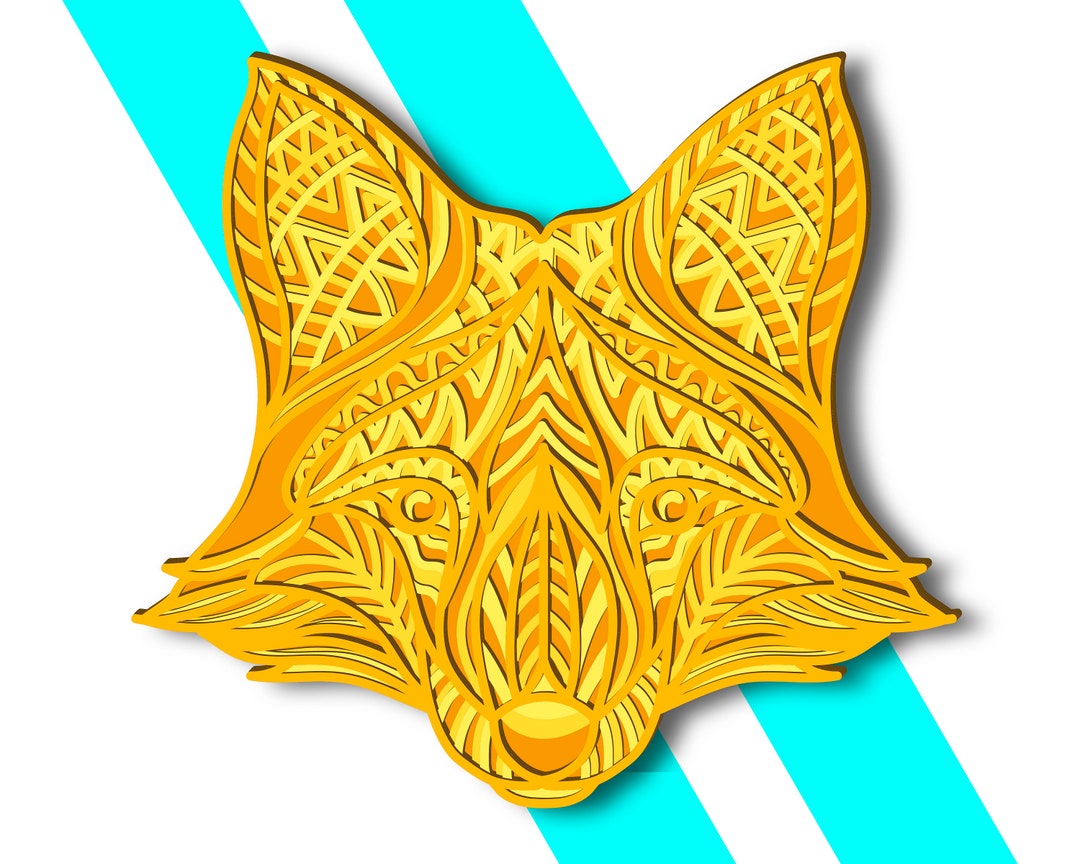 Fox Multilayer SVG/ Fox CNC/ Multilayer Svg/ Cutting File Svg/ Paper ...