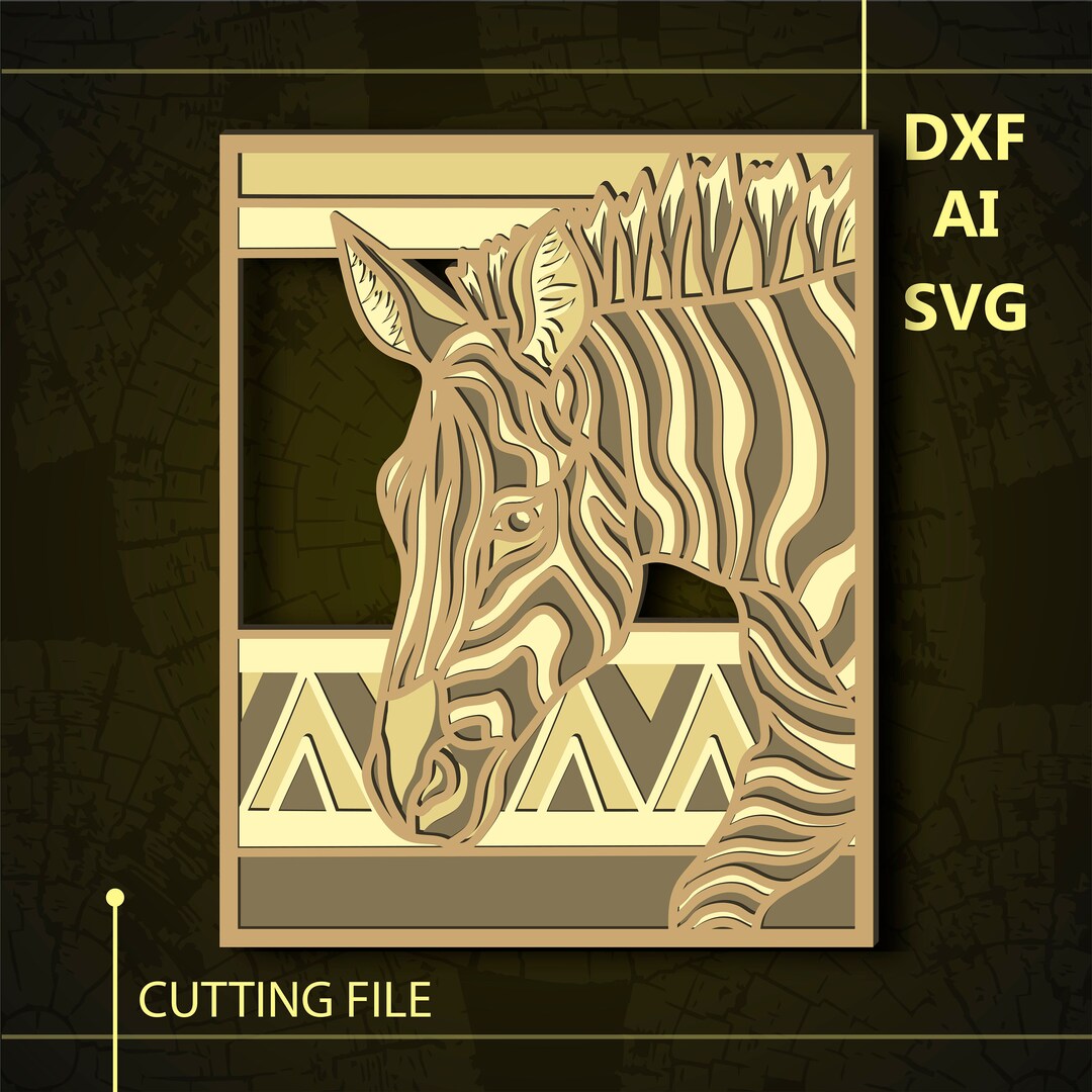 Zebra Multilayer SVG/ Zebra CNC File/ Cricut File / Cutting File Svg ...