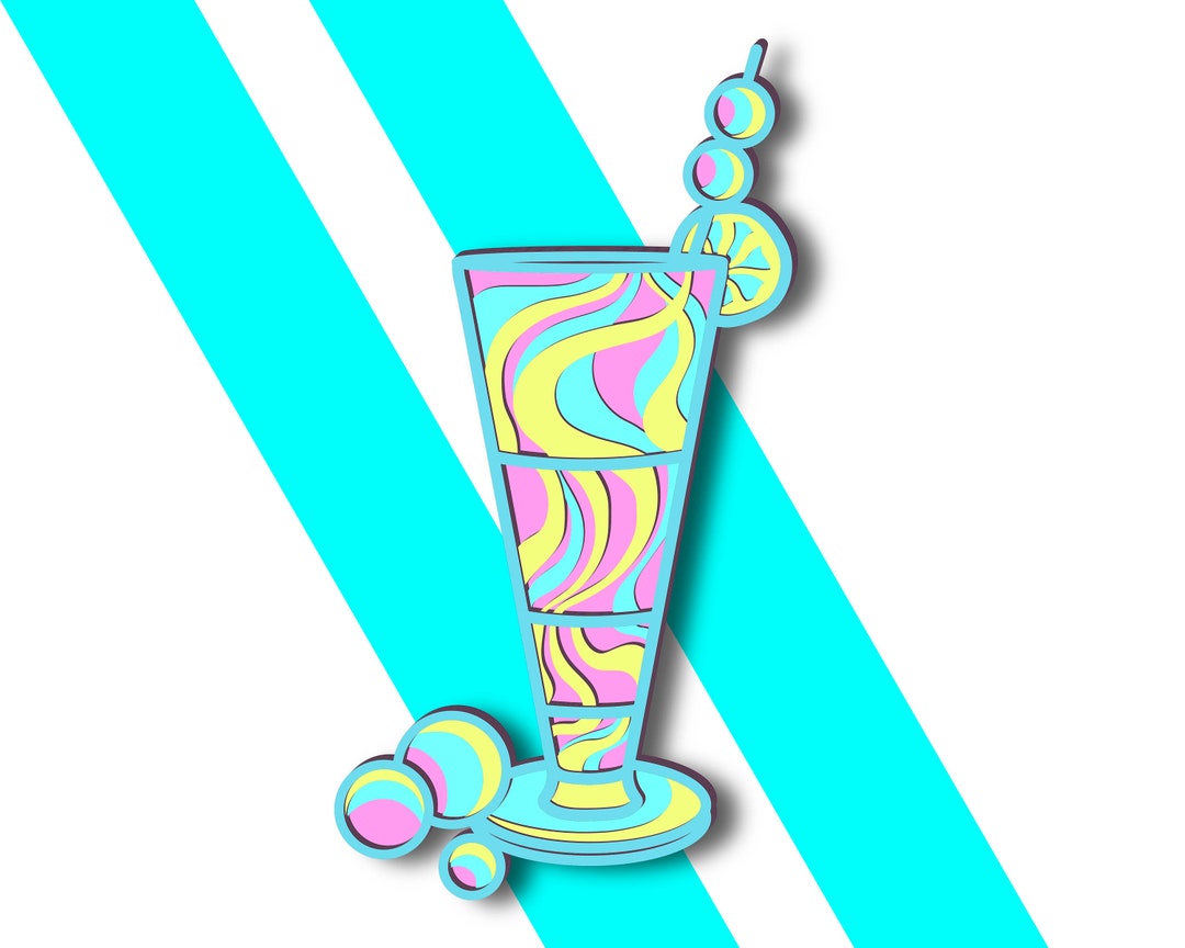 Cocktail Multilayer SVG/ Cocktail CNC/ Multilayer Svg/ Cutting File Svg ...