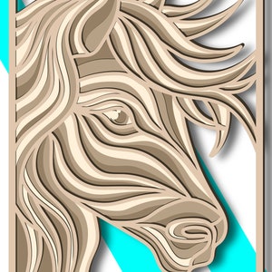 Horse Mandala SVG/ Horse CNC/ Multilayer Svg/ Cutting File Svg/ Paper ...