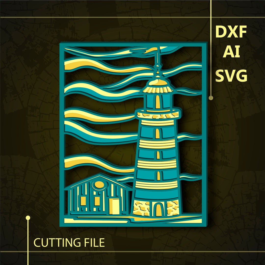 Lighthouse Multilayer SVG/ Lighthouse CNC File/ Cricut File / Cutting ...