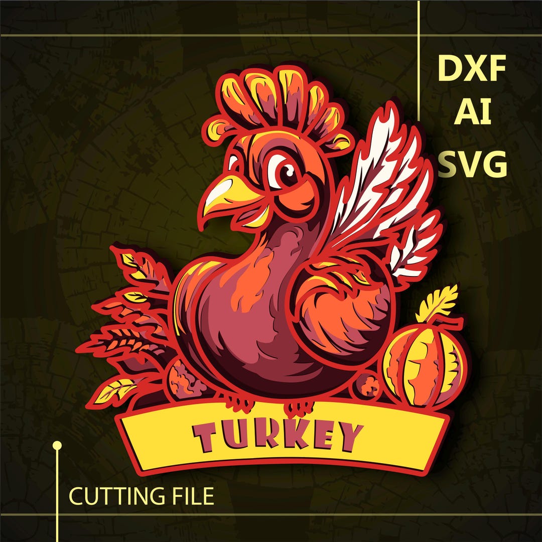 Turkey Multilayer SVG/ Turkey CNC File/ Cricut File / Cutting File Svg ...