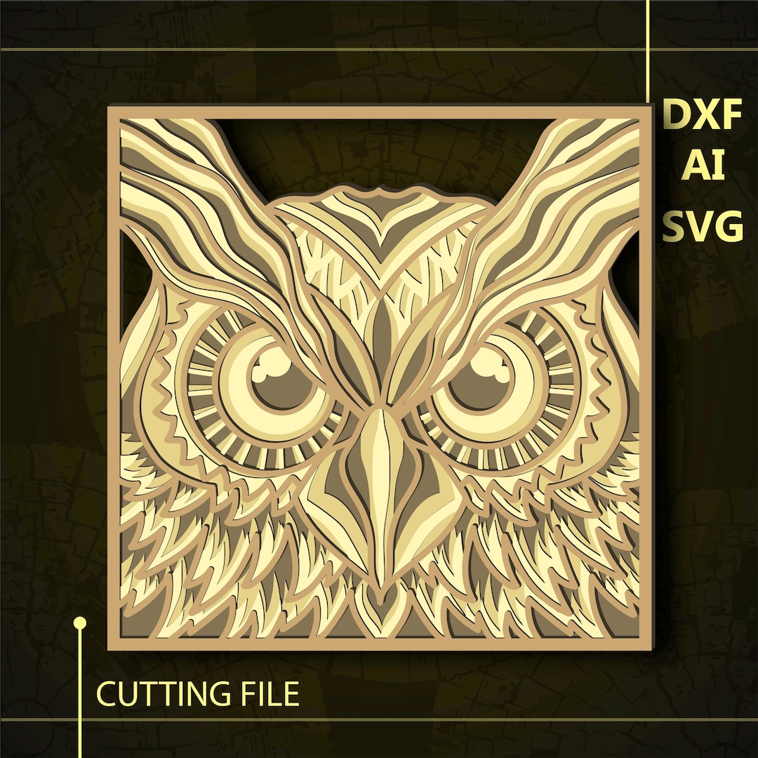 Owl Multilayer SVG/ Owl CNC File/ Cricut File / Cutting File Svg/ Paper ...