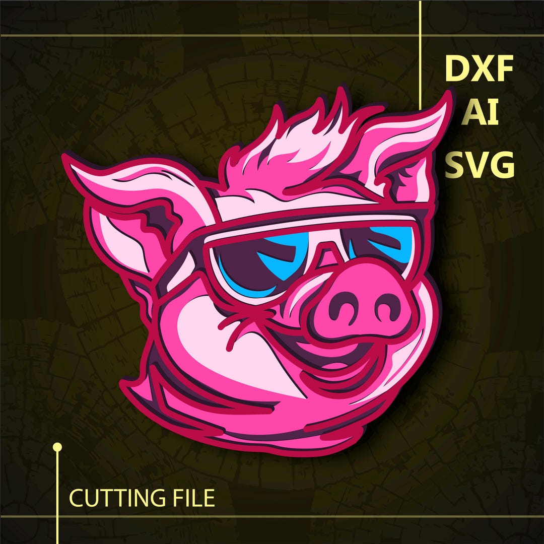Pig Multilayer SVG/ Pig CNC File/ Cricut File / Cutting File Svg/ Paper ...