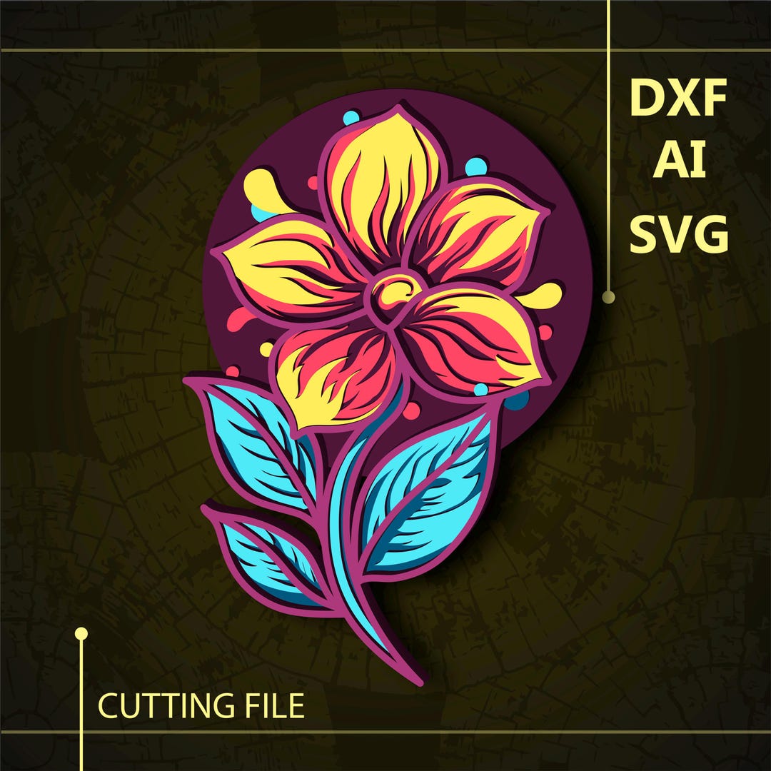 Flower Multilayer SVG/ Flower CNC File/ Cricut File / Cutting File Svg ...