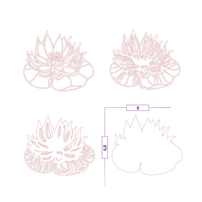 Lily Flower Multilayer SVG. CNC. Cricut. Paper Cutting. Laser Cut File ...