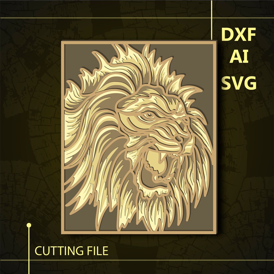 Lion Multilayer SVG/ Lion CNC File/ Cricut File/ Cutting File Svg ...