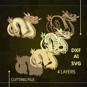 Dragon Multilayer SVG. CNC. Cricut. Paper Cutting. Laser Cut File. 3D ...