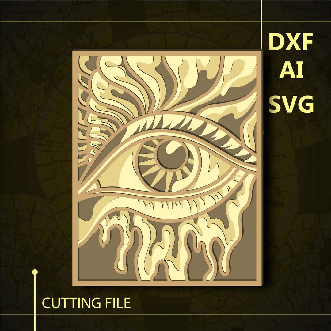 Eye Multilayer SVG. CNC. Cricut. Paper Cutting. Laser Cut File. 3D ...