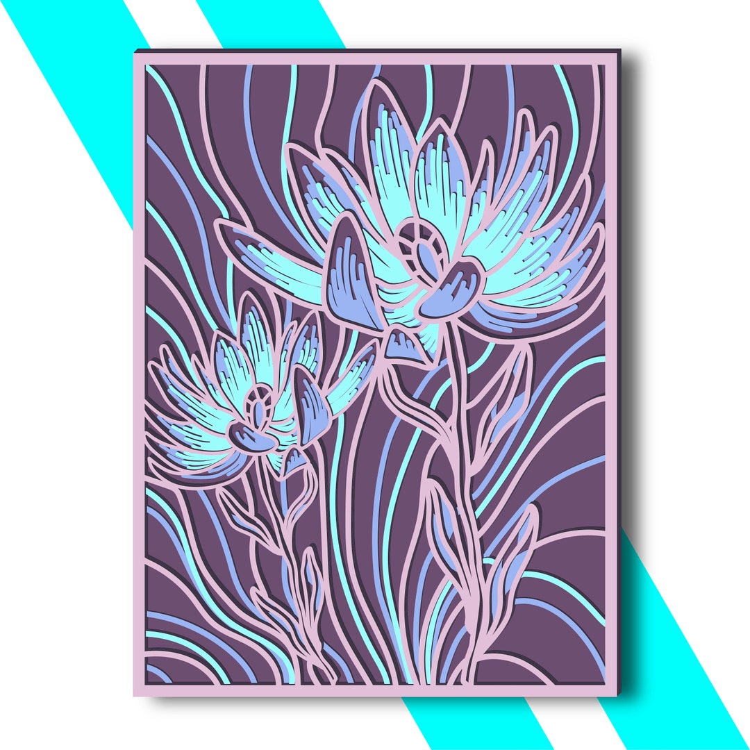 Flowers Multilayer SVG/ Flowers CNC/ Multilayer Svg/ Cutting File Svg ...