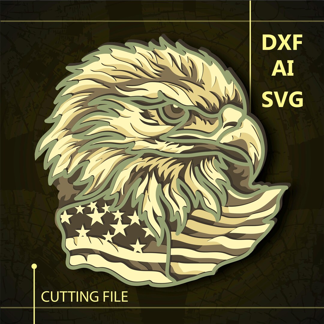Eagle Multilayer SVG/ Eagle CNC File/ Cricut File / Cutting File Svg ...