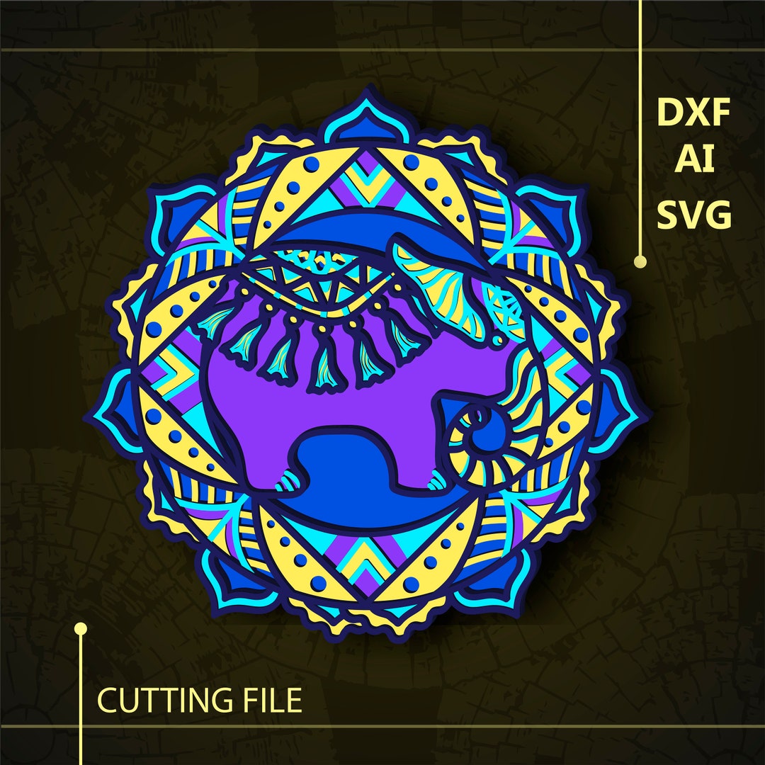 Elephant Multilayer SVG/ Elephant CNC File / Multilayer Svg/ Cutting ...