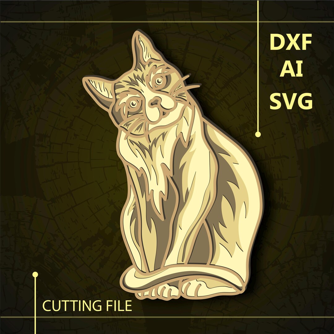 Cat Multilayer SVG/ Cat CNC File/ Cricut File / Cutting File Svg/ Paper ...