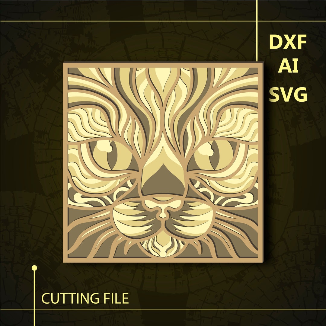 Cat Multilayer SVG/ Cat CNC File/ Cricut File / Cutting File Svg/ Paper ...