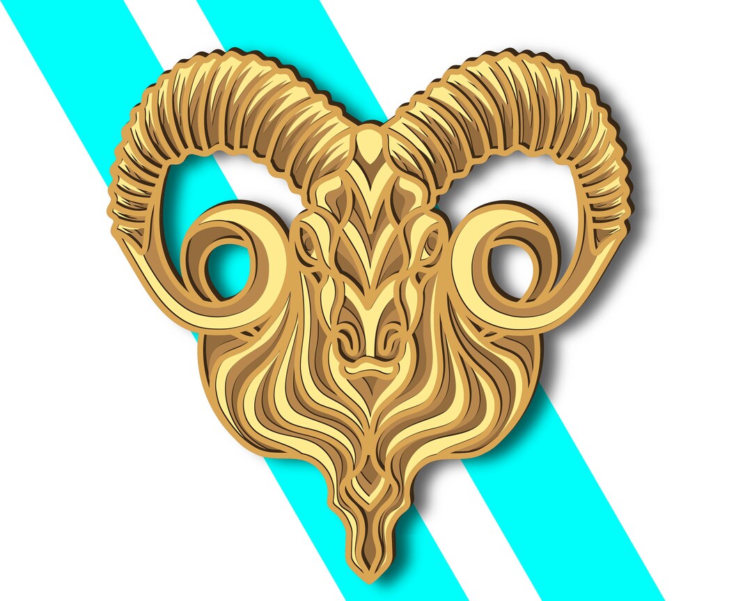 Goat Multilayer SVG/ Goat CNC/ Multilayer Svg/ Cutting File Svg/ Paper ...