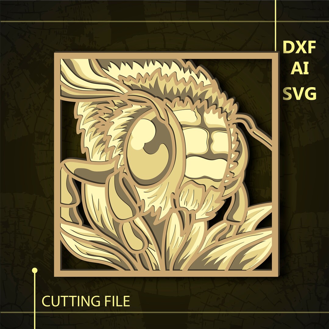 Bee Multilayer SVG/ Bee CNC File/ Cricut File / Cutting File Svg/ Paper ...