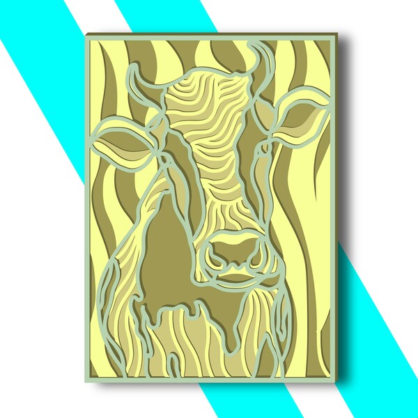 Highland Cow Multilayer Svg - Etsy
