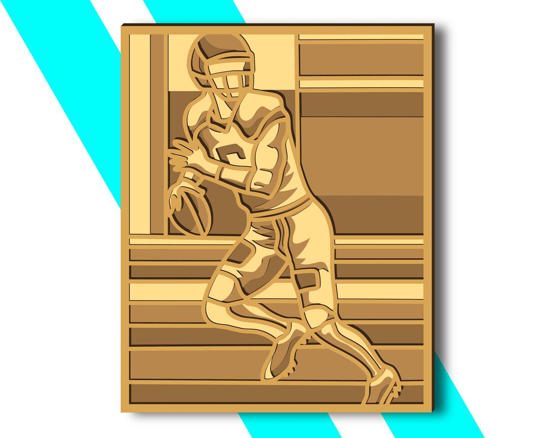 Football Multilayer SVG/ Football CNC/ Multilayer Svg/ Cutting File Svg ...