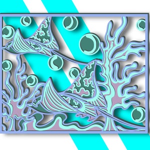 Stingray Fish Multilayer SVG/ Stingray Fish CNC/ Multilayer Svg ...