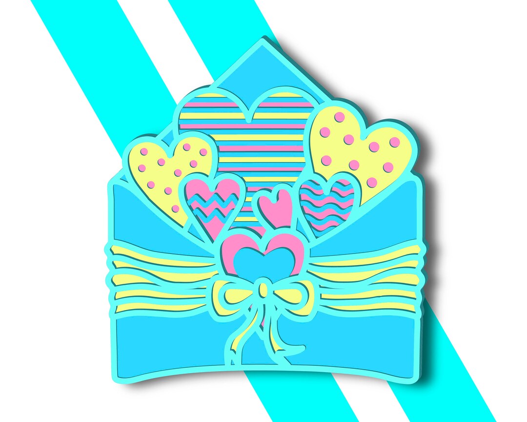 Heart Envelope Mandala SVG/ Heart Envelope CNC/ Multilayer Svg/ Cutting ...