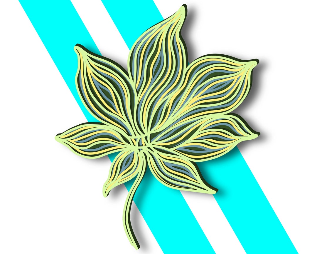 Leaf Multilayer SVG/ Leaf CNC/ Multilayer Svg/ Cutting File Svg/ Paper ...