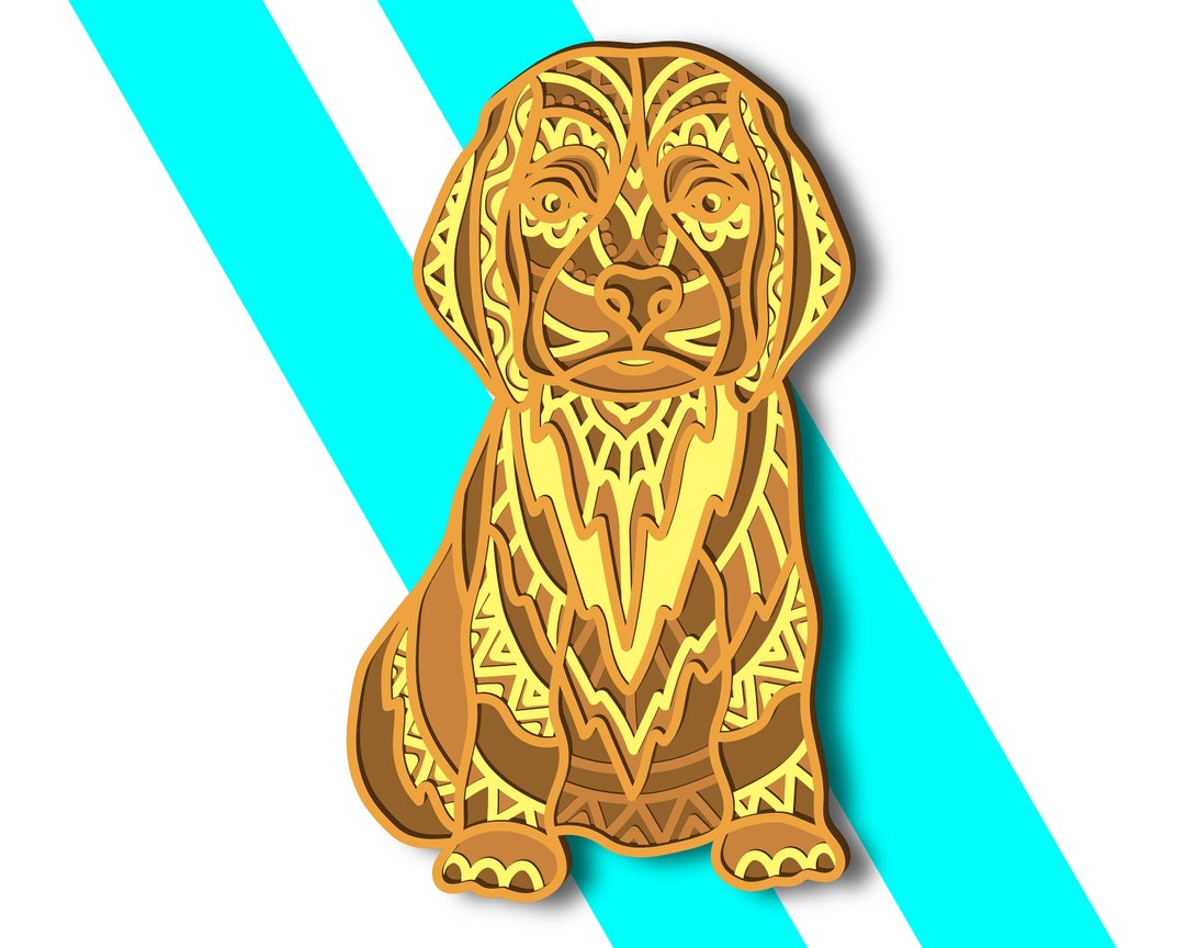 North Country Beagle Mandala SVG/ North Country Beagle CNC/ Multilayer ...