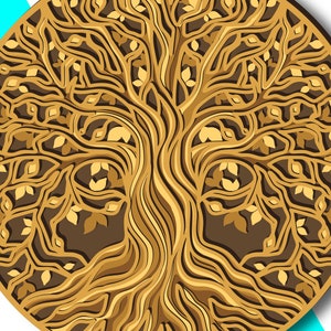 Tree of Life Multilayer SVG/ Tree of Life CNC/ Multilayer Svg/ Cutting ...