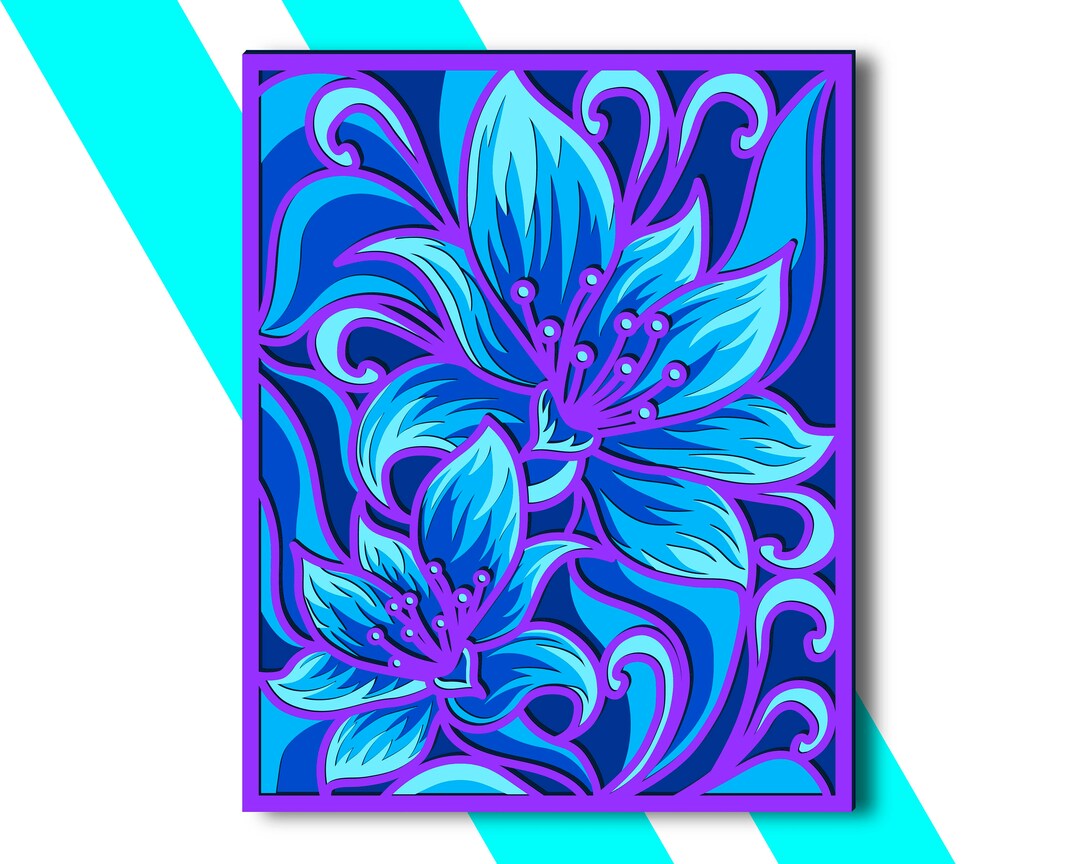 Lily Flower Multilayer SVG/ Lily Flower CNC/ Multilayer Svg/ Cutting ...