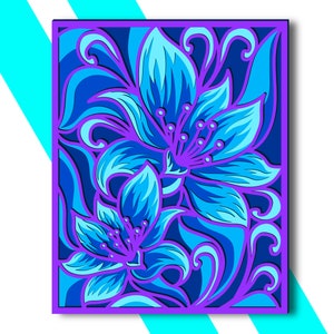 Lily Flower Multilayer SVG/ Lily Flower CNC/ Multilayer Svg/ Cutting ...