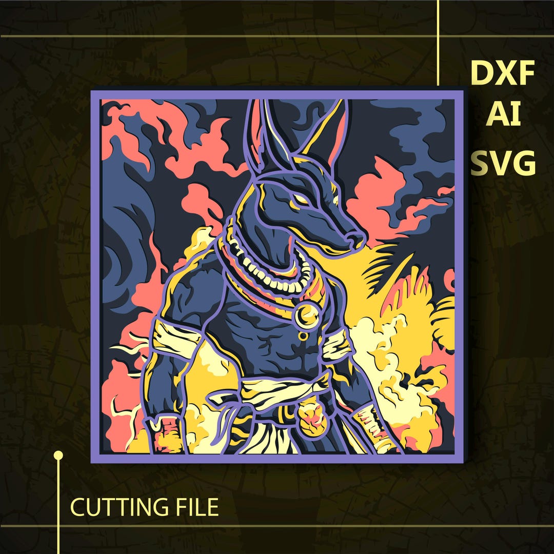 Anubis God Multilayer SVG/ Anubis God CNC File/ Cricut File/ Cutting ...