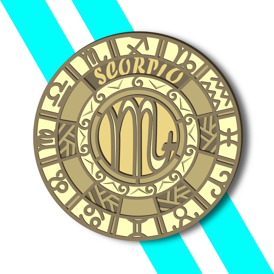 Scorpio Zodiac Mandala SVG/ Scorpio Zodiac CNC/ Multilayer Svg/ Cutting ...