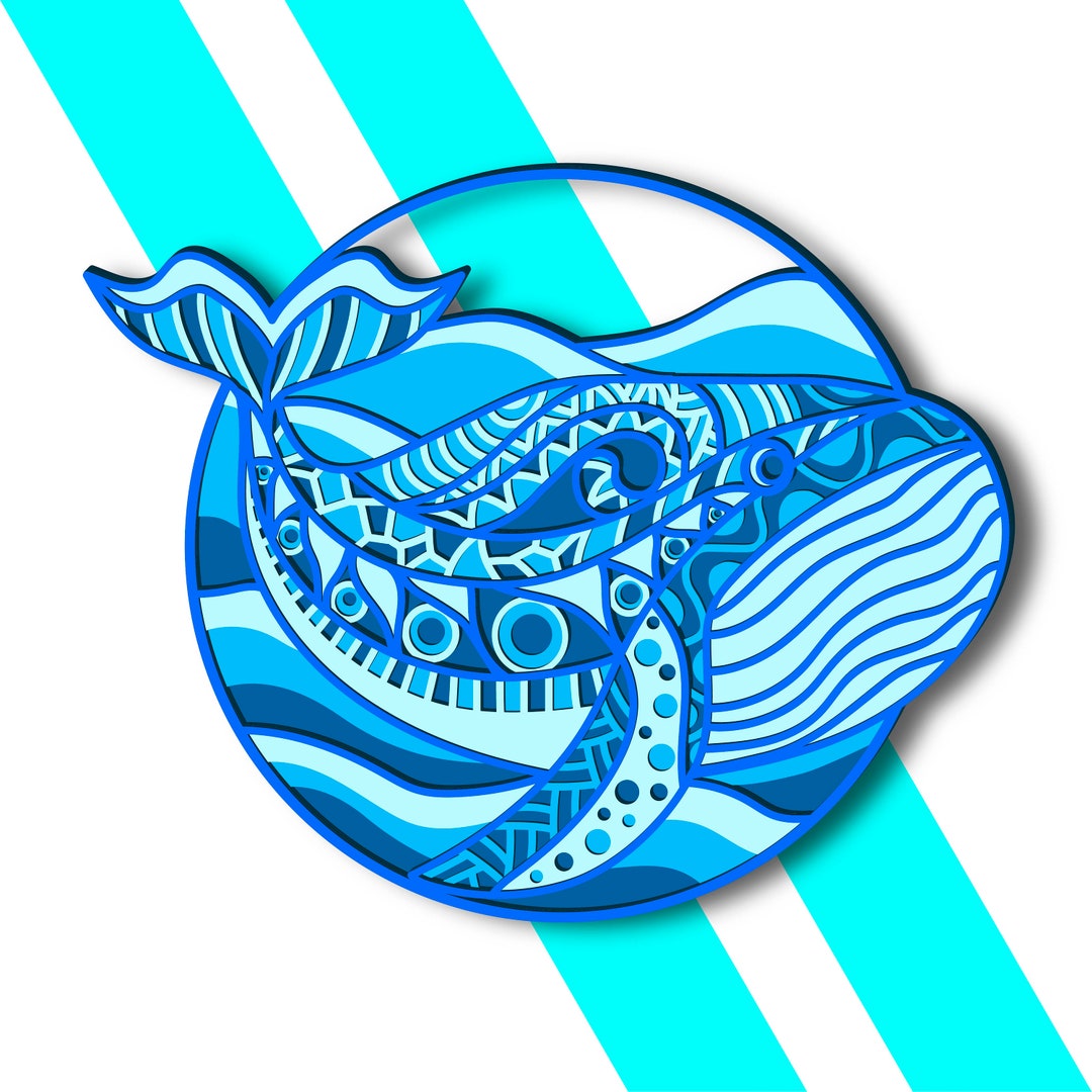 Whale Multilayer SVG/ Whale CNC/ Multilayer Svg/ Cutting File Svg ...