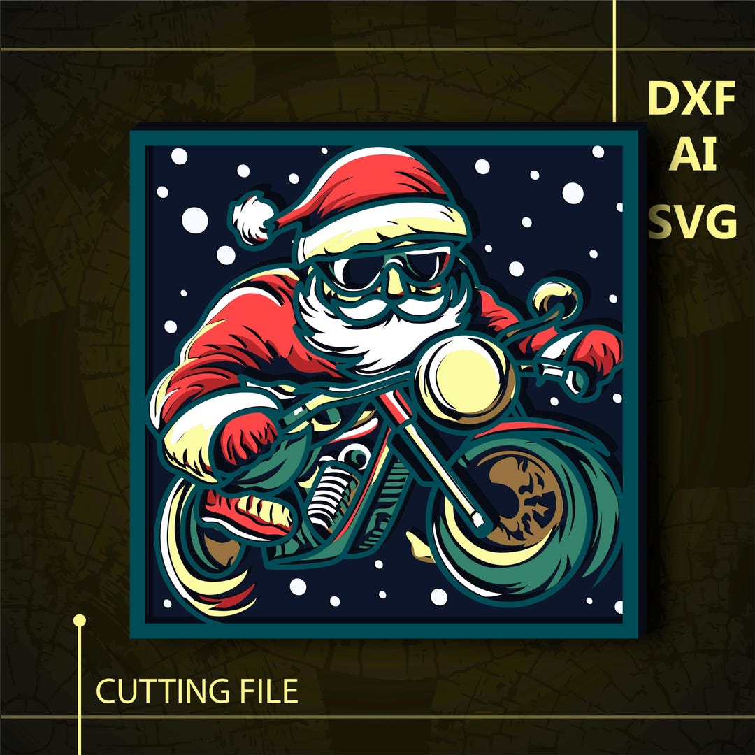 Santa Multilayer SVG. CNC. Cricut. Paper Cutting. Laser Cut File. 3D ...