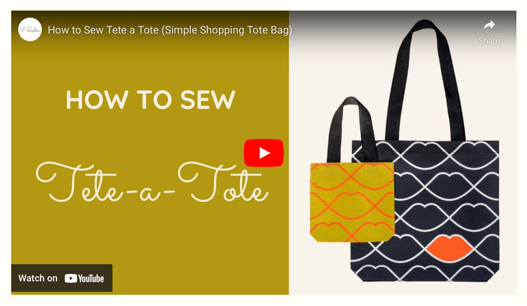 DIY Shopping Tote Sewing Pattern for Beginner Canvas Bag Sewing ...