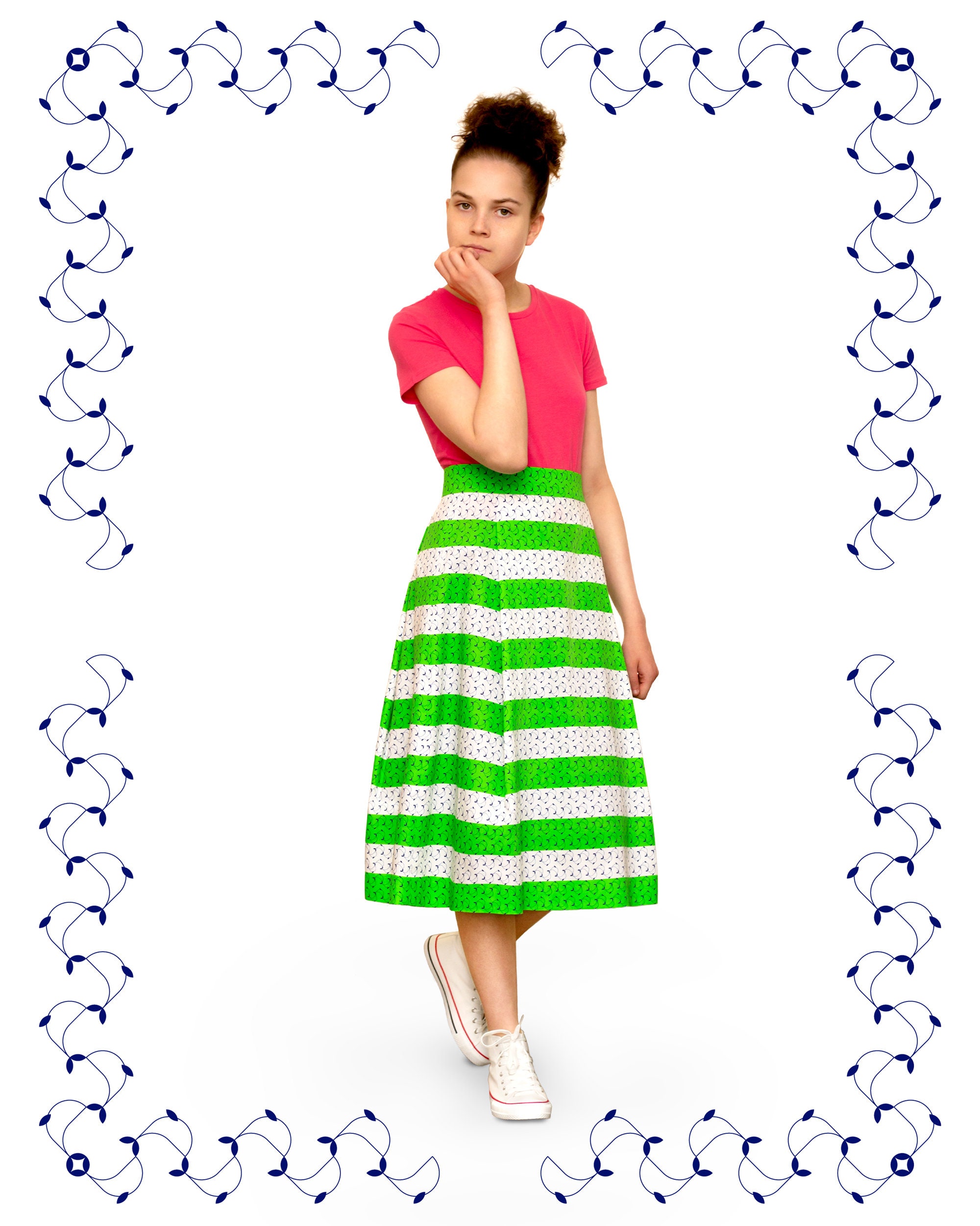 Pleated A-line Skirt Digital Sewing Pattern Pdf Women's Sizes US 2-14 ...