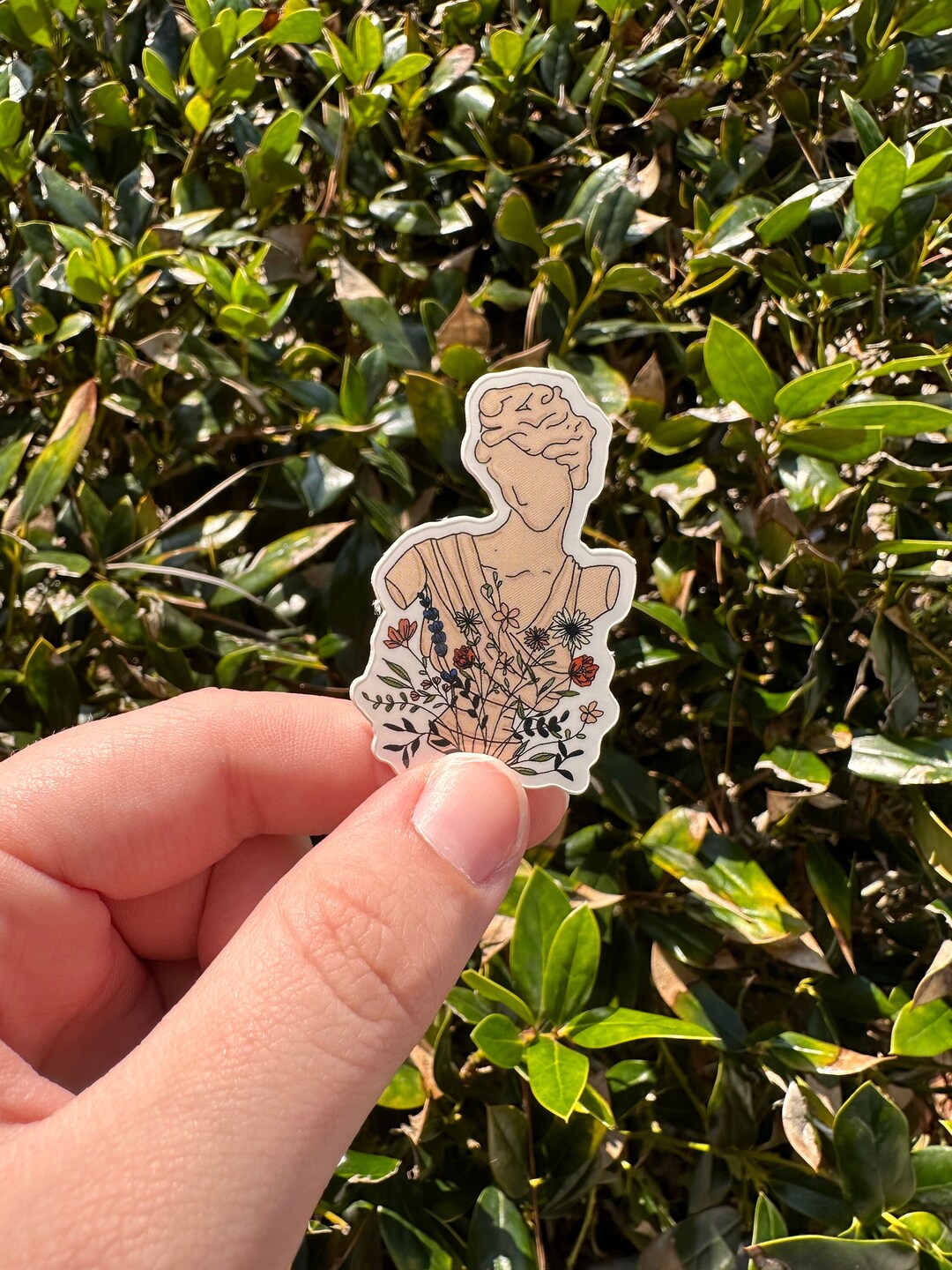 Floral Ancient Statue Sticker - Etsy