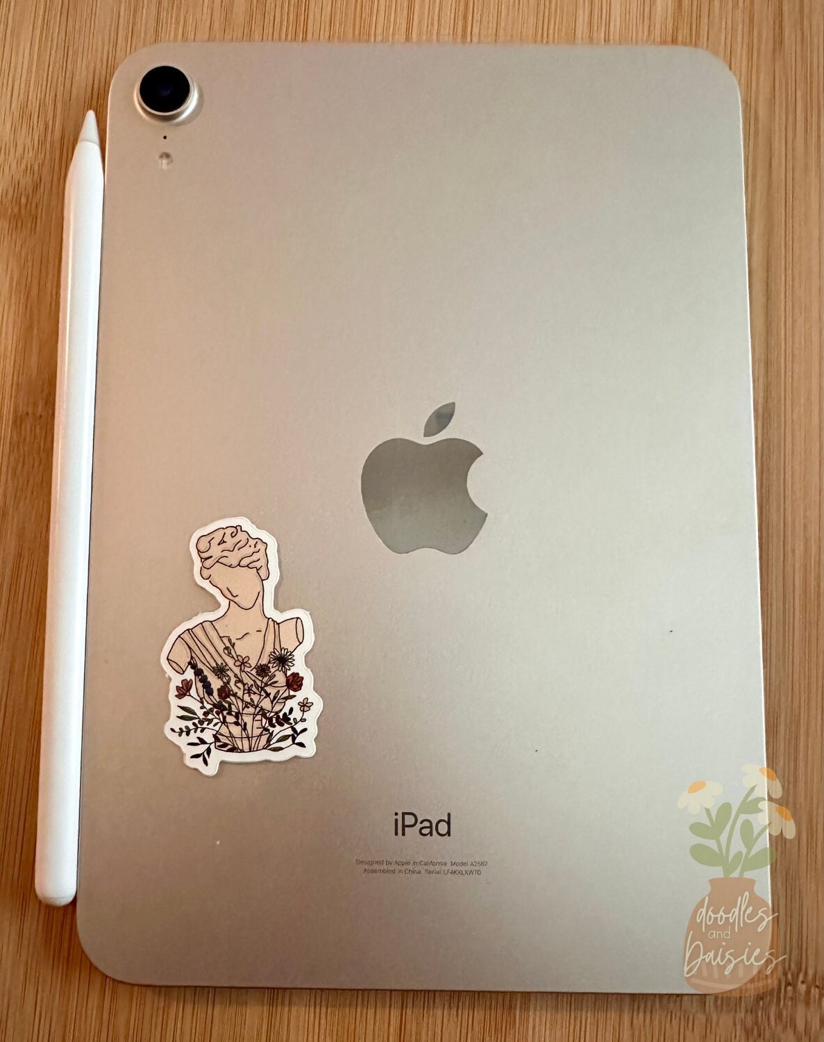 Floral Ancient Statue Sticker - Etsy