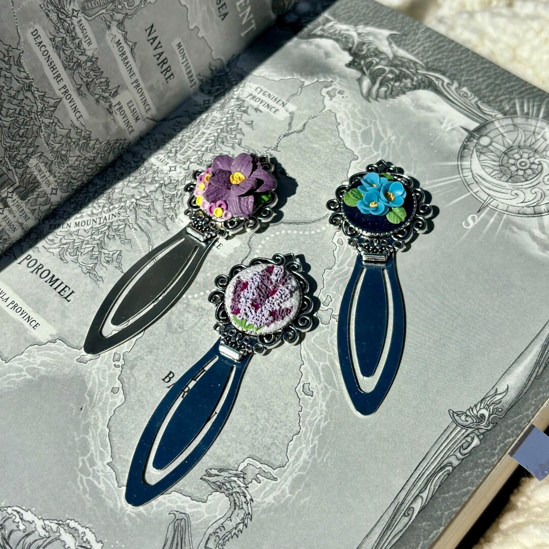 Wildflower Metal Bookmarks Vintage Style Metal Bookmark Hand Sculpted ...