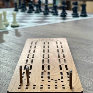 Laser Cut Wooden Cribbage Board W/ Optional Storage Box - Etsy