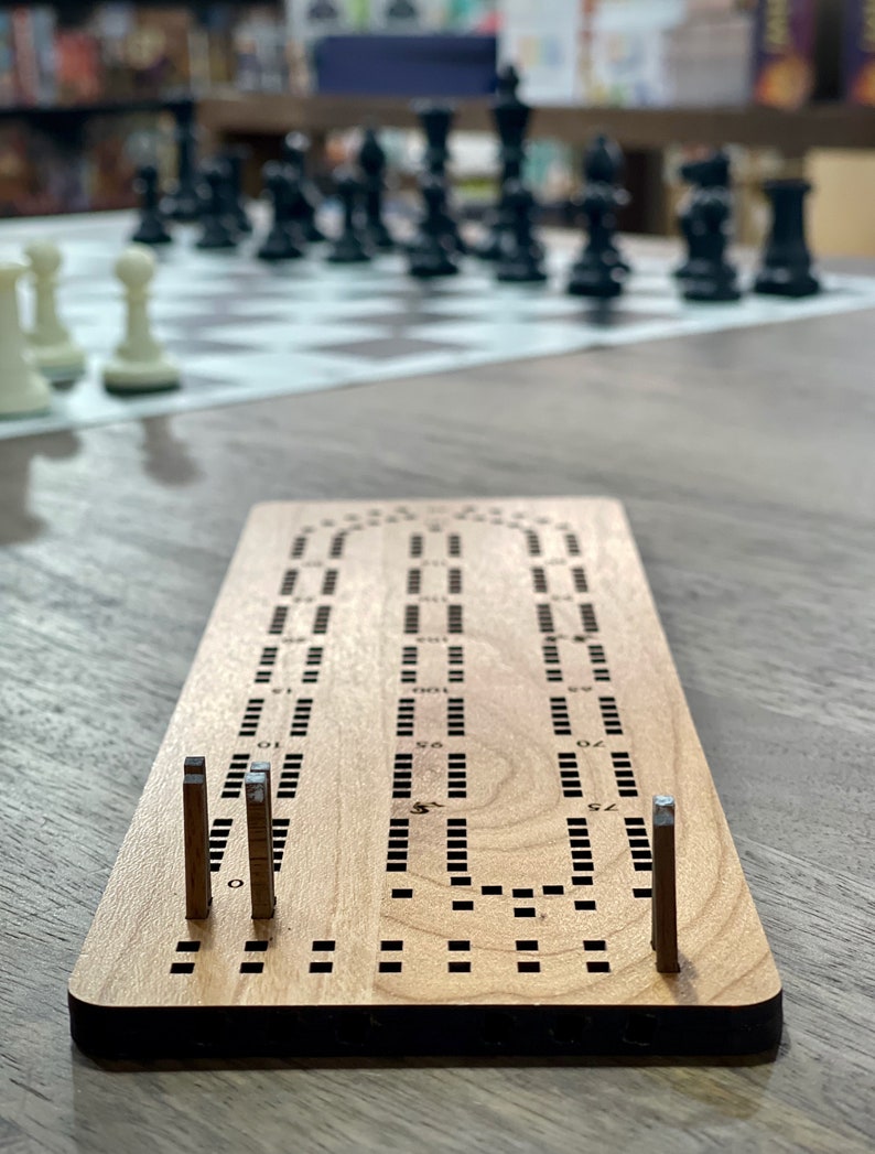 Laser Cut Wooden Cribbage Board W/ Optional Storage Box - Etsy