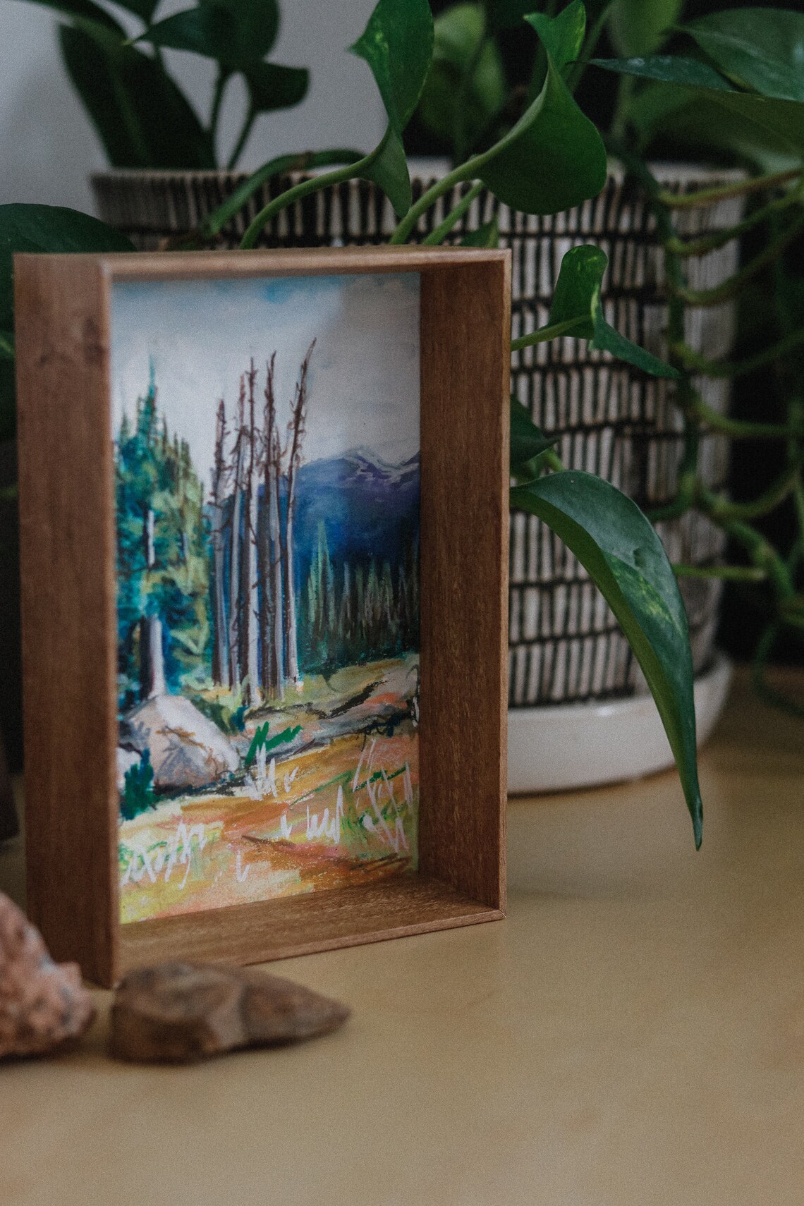 Mountain Art 4x6 Tree Landscape Forest Pine Forest Decor Original Tree ...