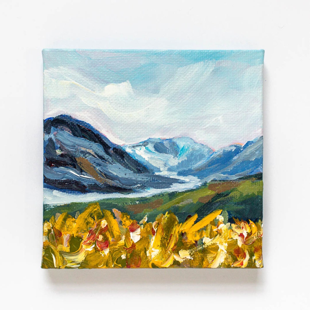 Colorful Mini 4x4 Mountain Landscape for Office or Small Shelf Decor ...